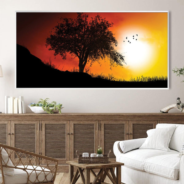 Birdsong at sunset Canvas – ClockCanvas
