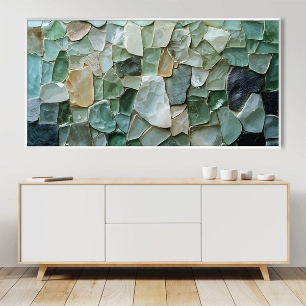 Seafoam Mosaic Canvas – ClockCanvas