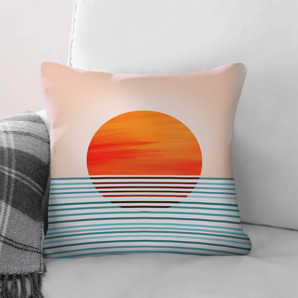 Minimal Sunset Cushion – ClockCanvas