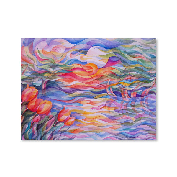 Sunset Tulips Canvas – ClockCanvas