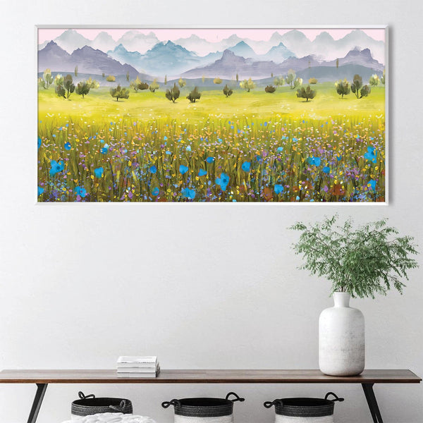 Blue Petal Prairie Canvas – ClockCanvas