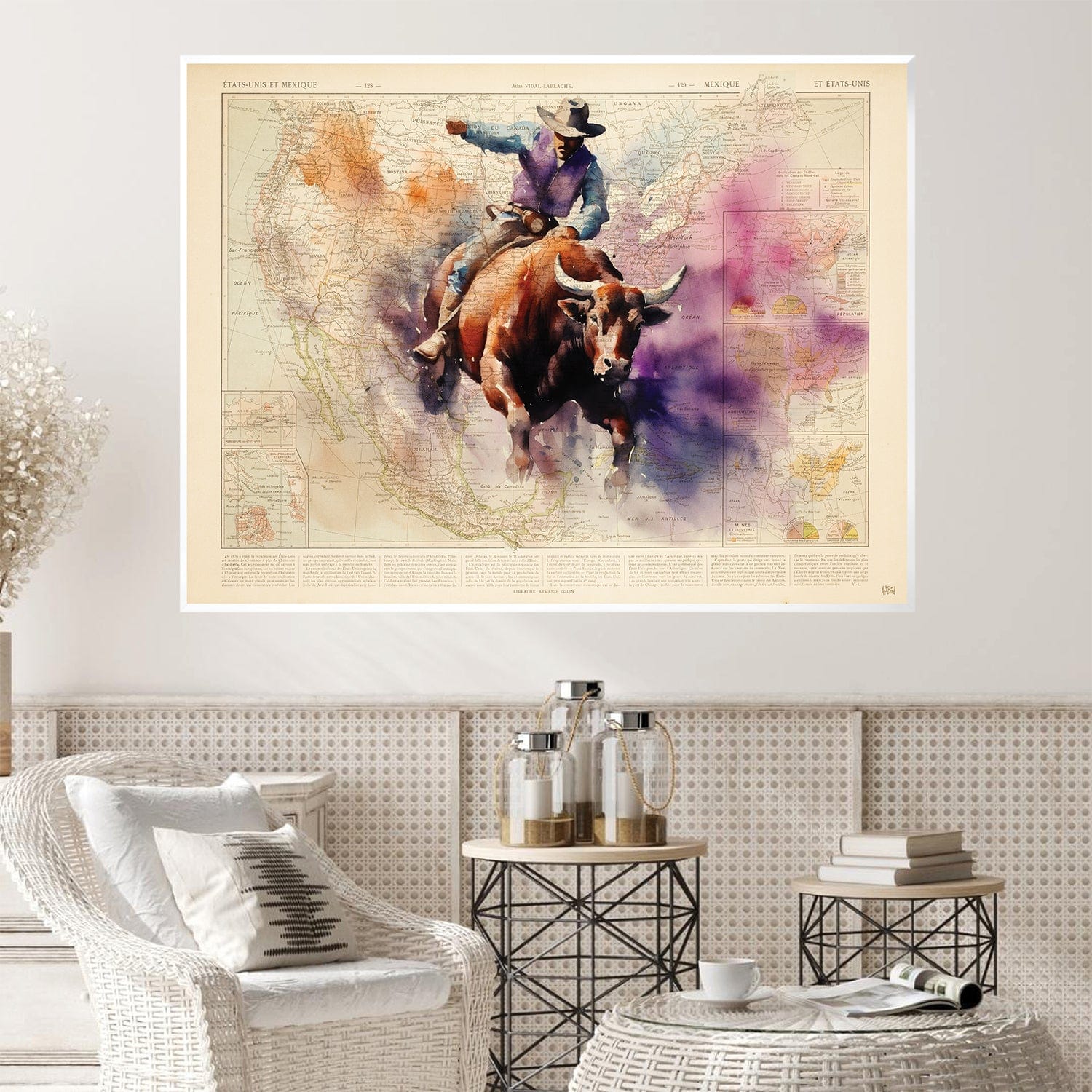 Bull Rider Canvas – ClockCanvas