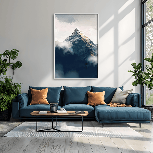 Frosted Alpine Summit Canvas | Canvas Wall Art – ClockCanvas