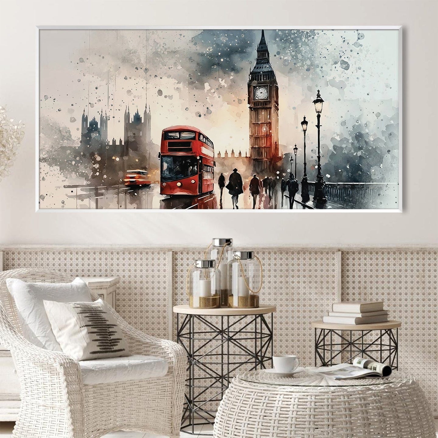 London Watercolor Canvas – ClockCanvas