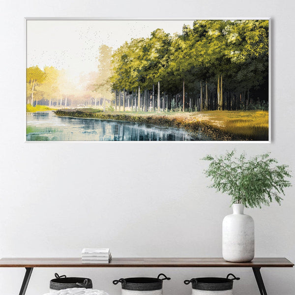 Riverside Tranquility Canvas – ClockCanvas