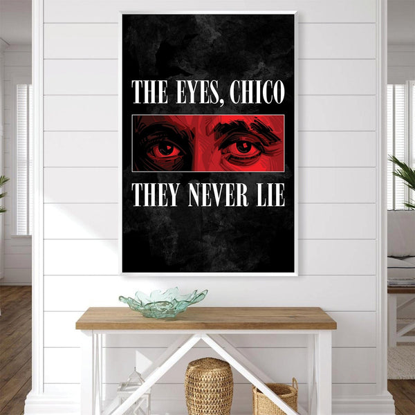 Scarface Eyes Black Canvas – ClockCanvas