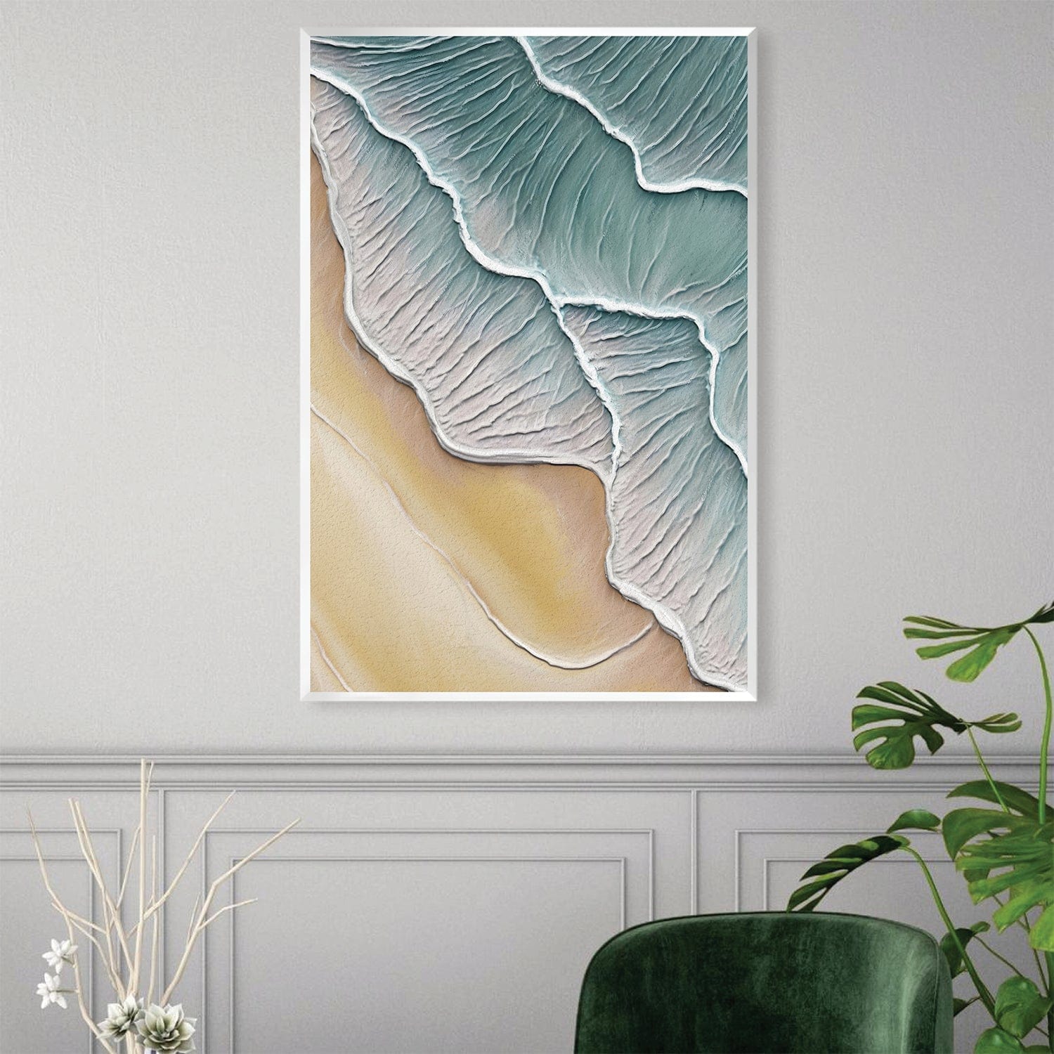 Wavy Shoreline Canvas – ClockCanvas