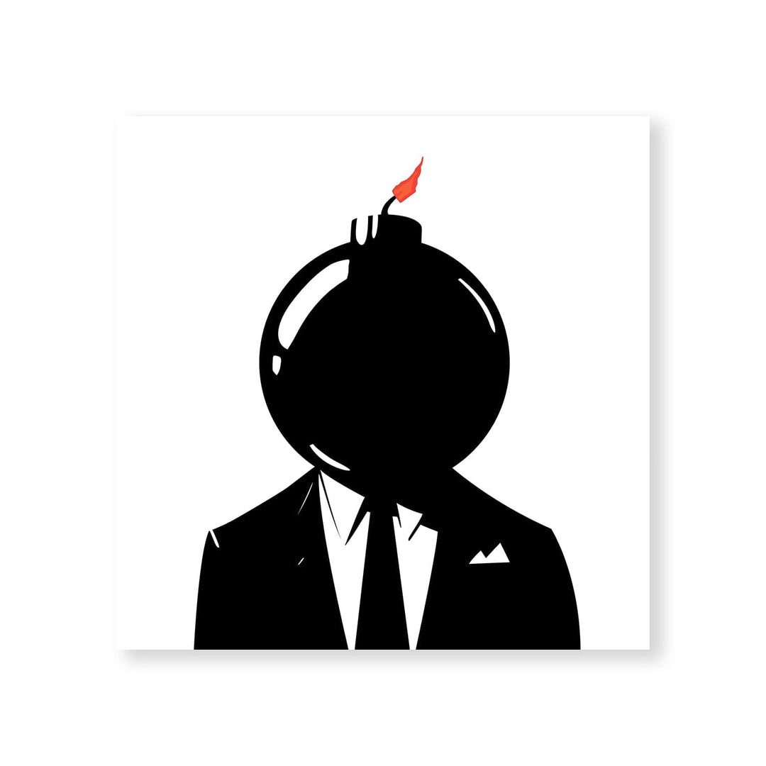 Banksy Bomb Head Canvas – ClockCanvas