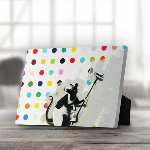 Banksy LSD Damien Hirst Desktop Canvas – ClockCanvas
