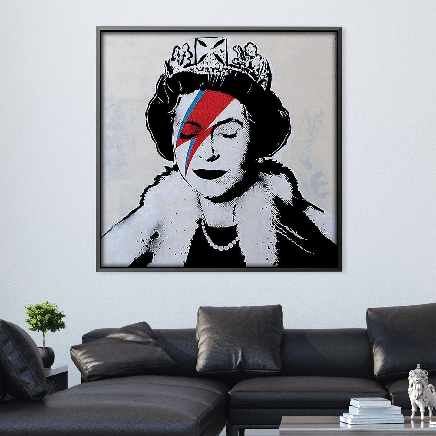Banksy Queen Canvas – ClockCanvas