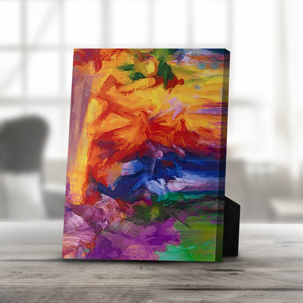 Brushed Collage Desktop Canvas – ClockCanvas