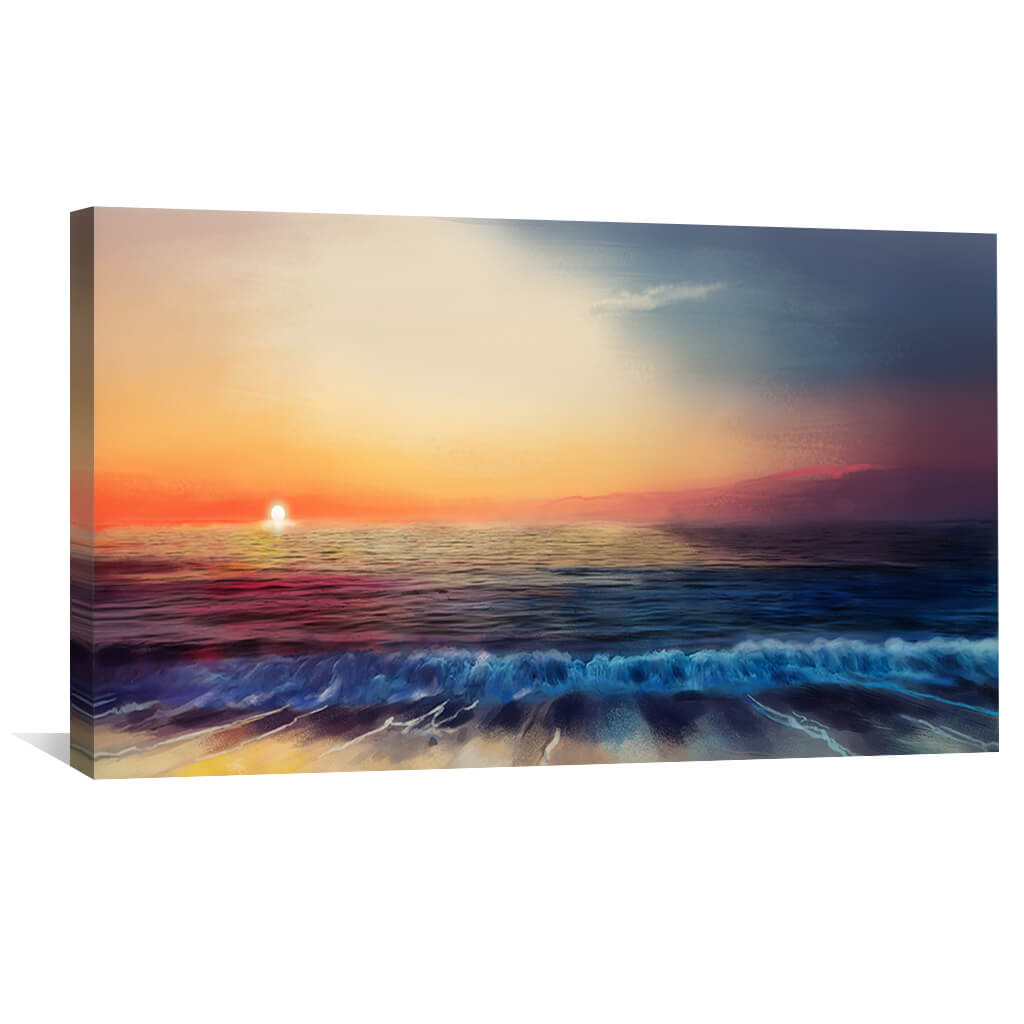 Calm Shores Canvas - Single Panel – ClockCanvas