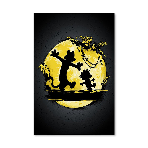 Calvin and Hobbes Moon Canvas – ClockCanvas