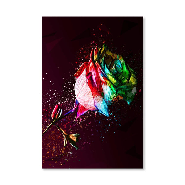 Colored Rose Canvas – ClockCanvas