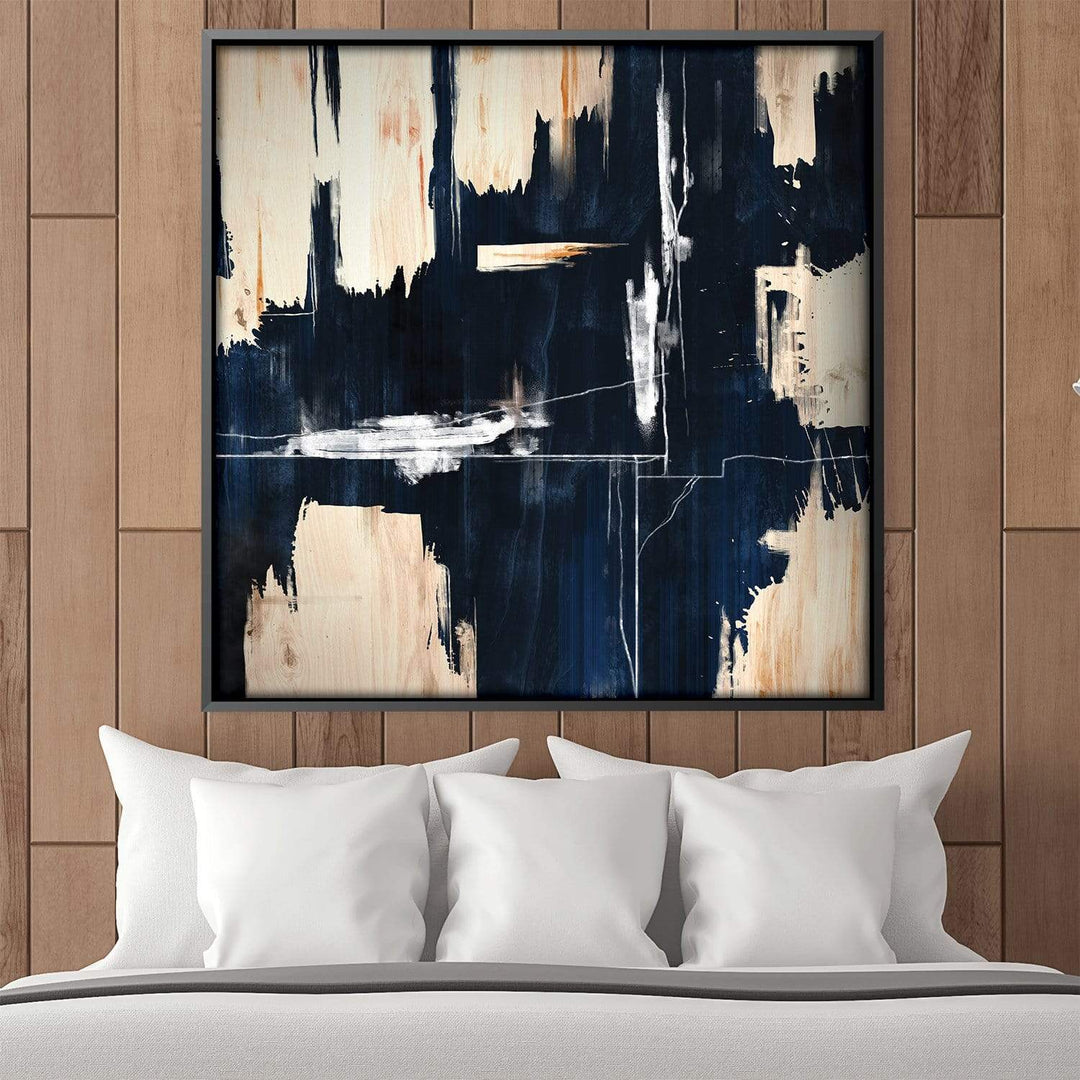 Deep Blue Abstract Canvas – ClockCanvas