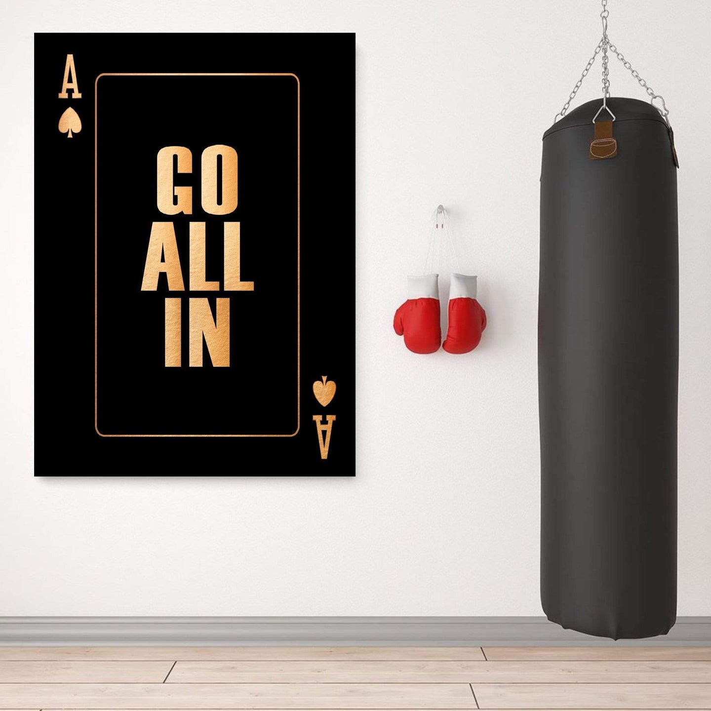 Go All In - Gold Canvas – ClockCanvas