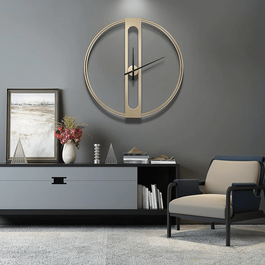 Golden Elegance Wall Clock | Large and Oversized Clocks – ClockCanvas