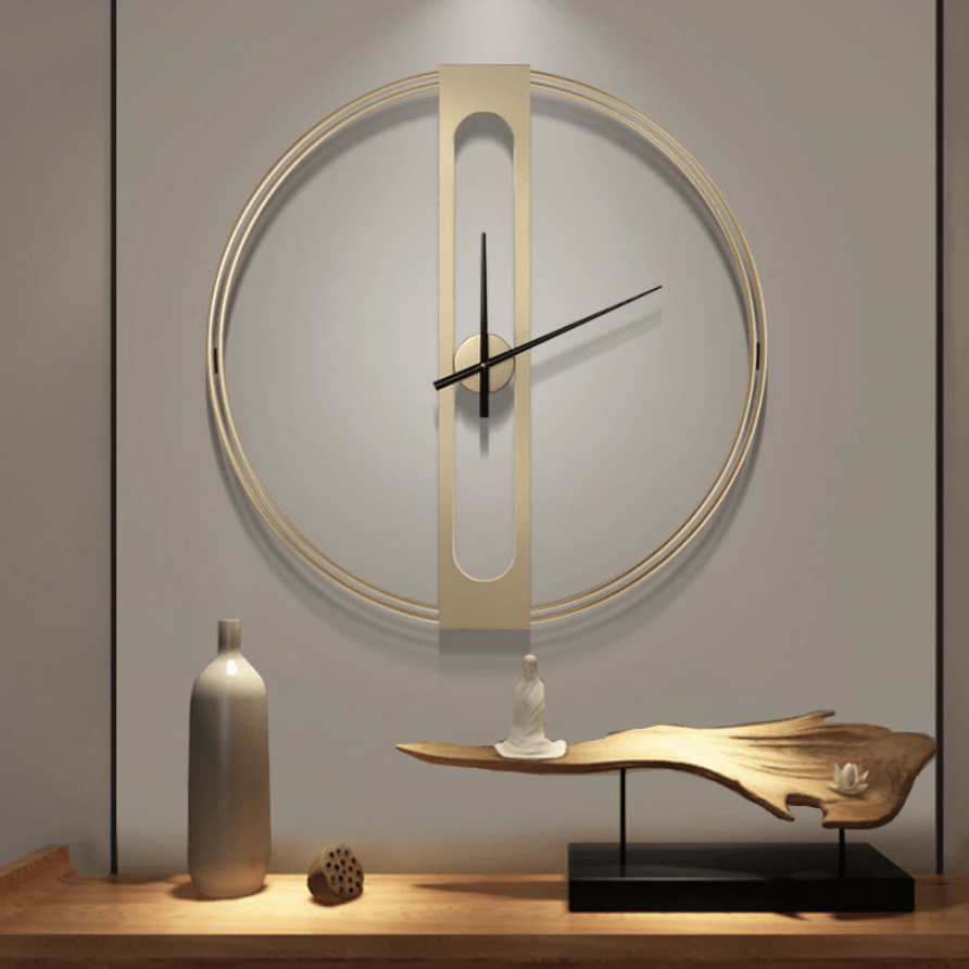 Golden Elegance Wall Clock | Large and Oversized Clocks – ClockCanvas