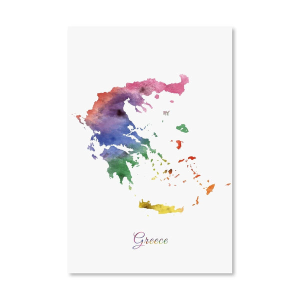 Greece Rainbow Canvas | Canvas Wall Art – ClockCanvas