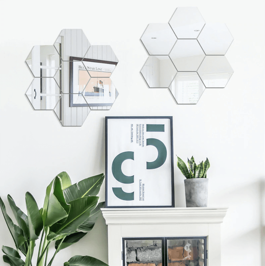 Honeycomb Reflective Wall Stickers – ClockCanvas