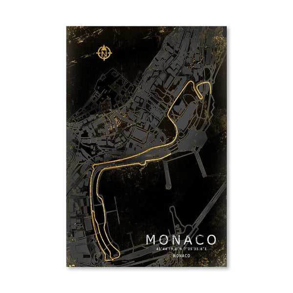 Monaco Track Canvas – ClockCanvas