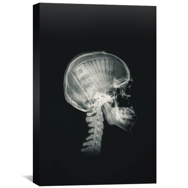 Money on my Mind X-ray Canvas | MOTIVE8CO | Premium Wall Art – ClockCanvas